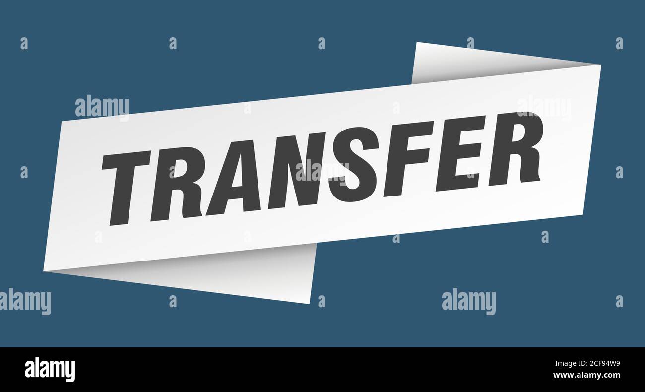 transfer banner template. ribbon label sticker. sign Stock Vector Image ...