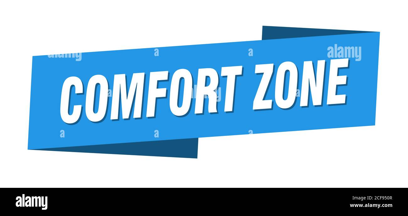 comfort zone banner template. ribbon label sticker. sign Stock Vector ...