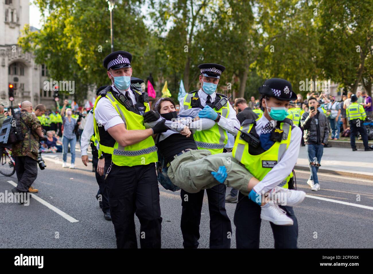 Arrested handcuffs woman hi-res stock photography and images - Alamy