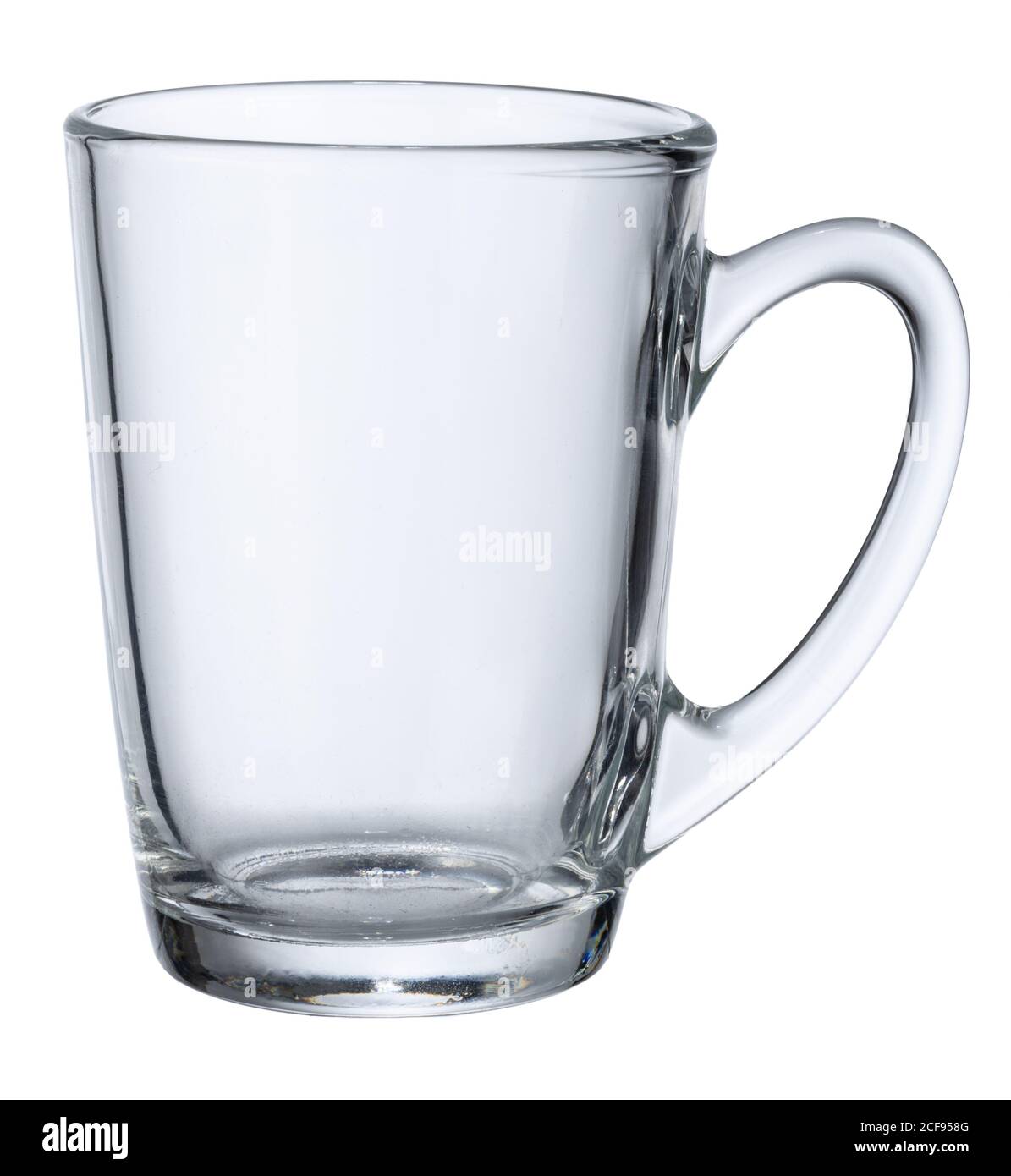 Empty glass cup isolated on white background Stock Photo - Alamy