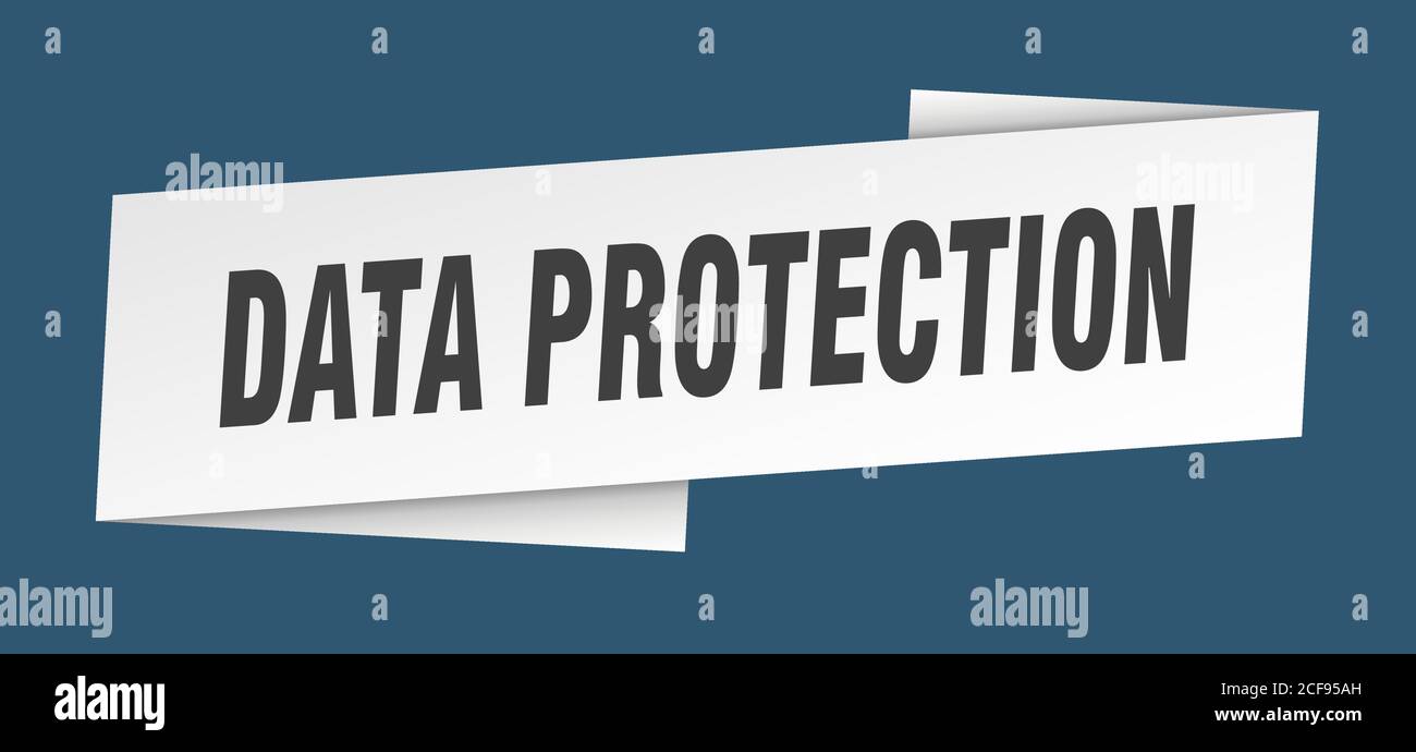 data protection banner template. ribbon label sticker. sign Stock ...