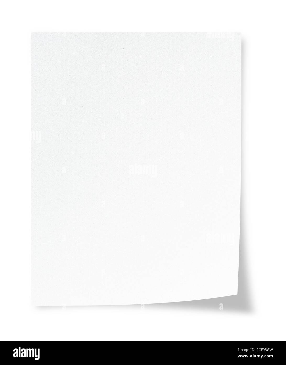 White Paper sheet background - isolated on white Stock Photo - Alamy