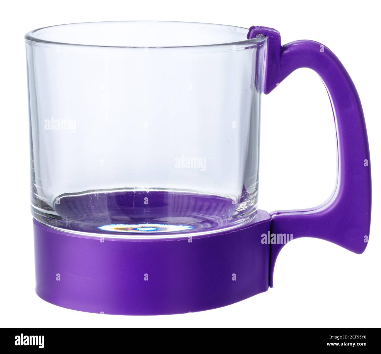 Empty glass cup isolated on white background Stock Photo - Alamy