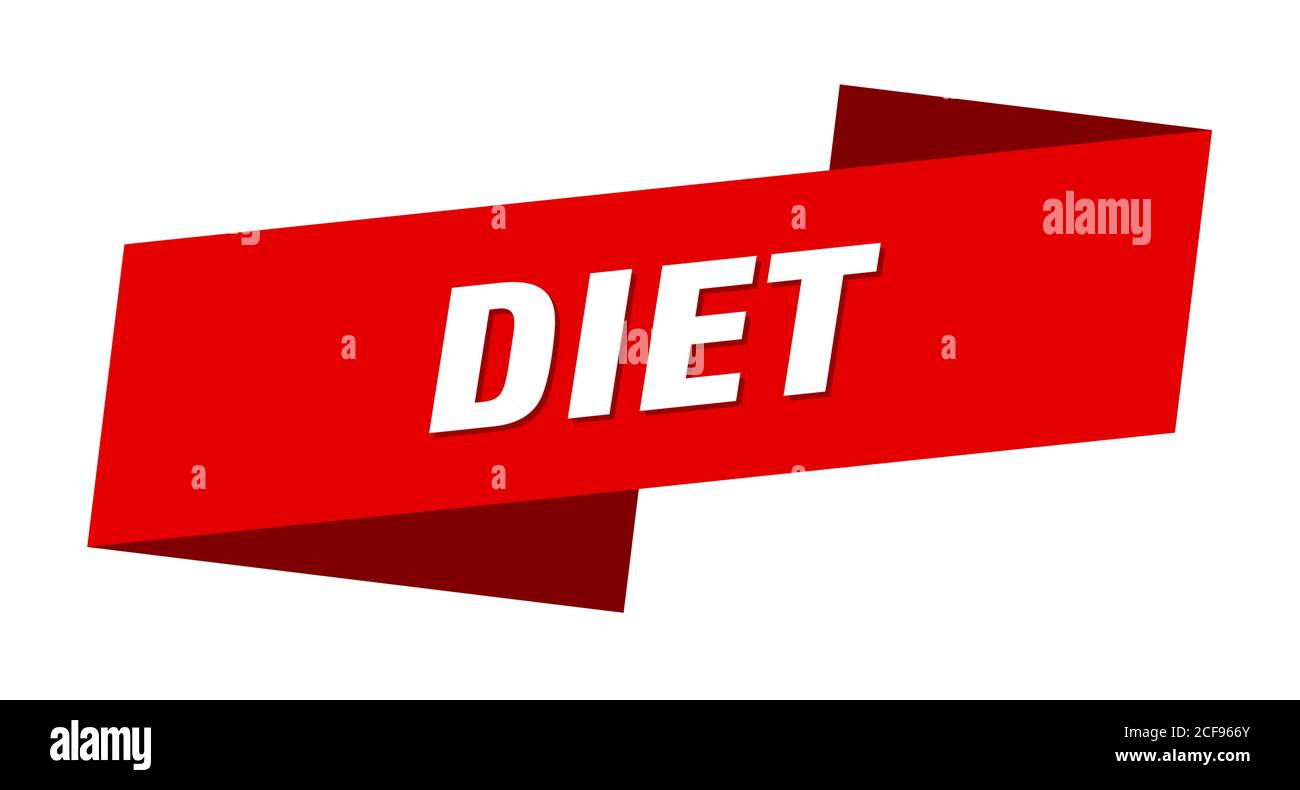 diet banner template. ribbon label sticker. sign Stock Vector Image ...