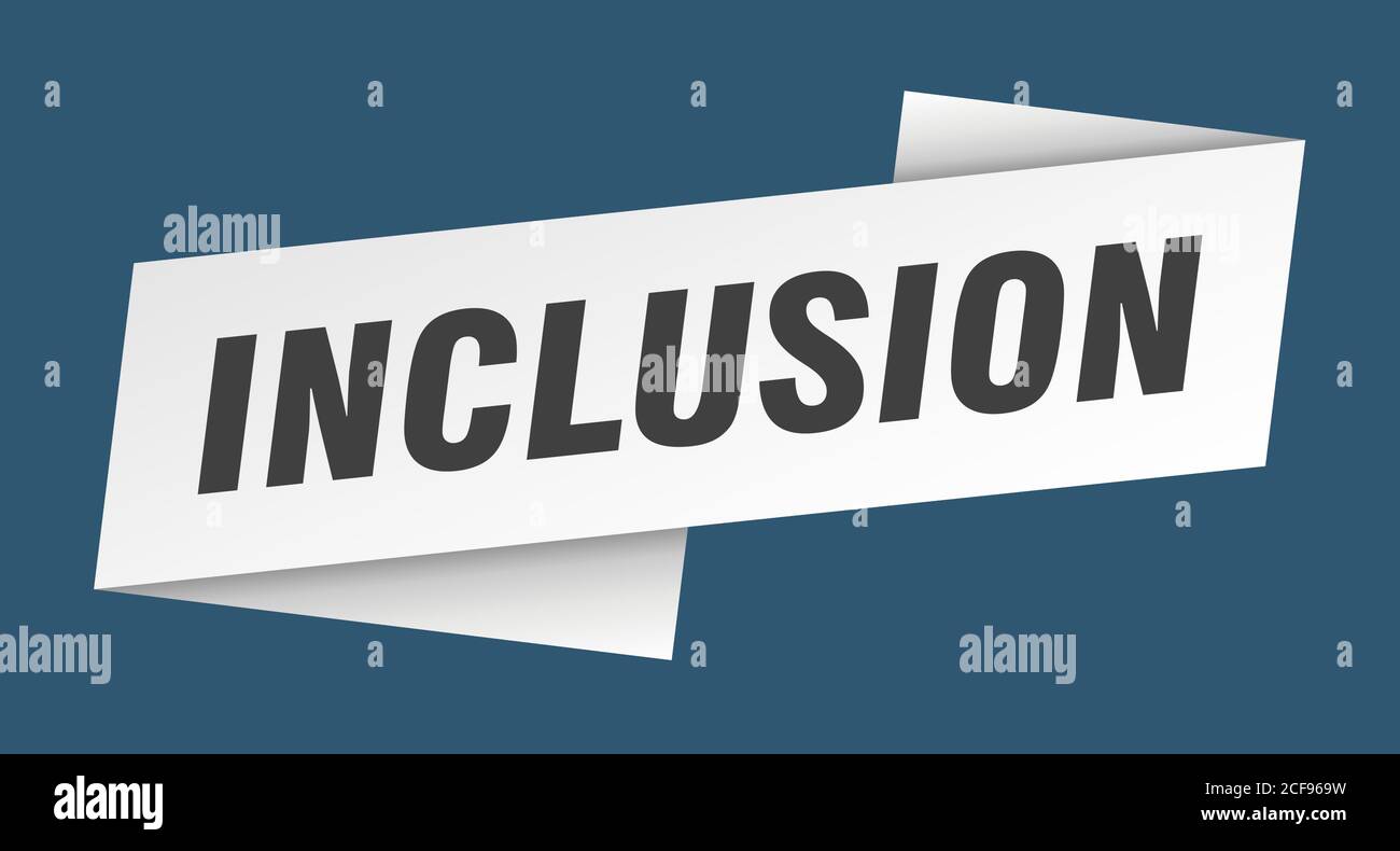 inclusion banner template. ribbon label sticker. sign Stock Vector ...