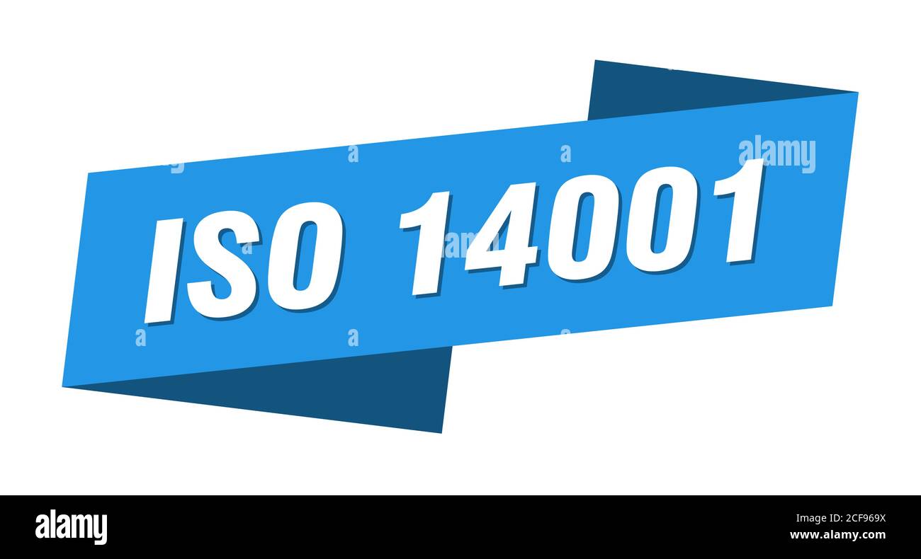 iso 14001 banner template. ribbon label sticker. sign Stock Vector ...