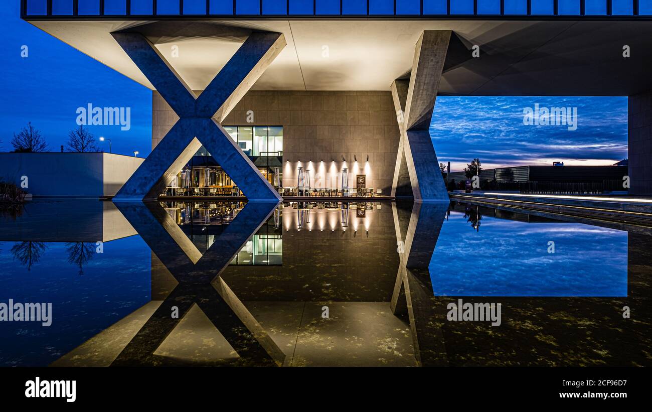 Milan:modern architecture in the new square Adriano Olivetti Stock ...