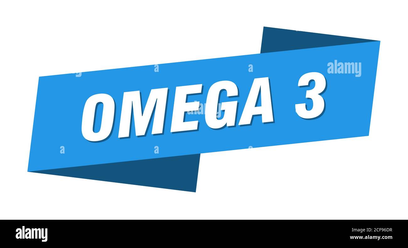 omega 3 banner template. ribbon label sticker. sign Stock Vector Image ...