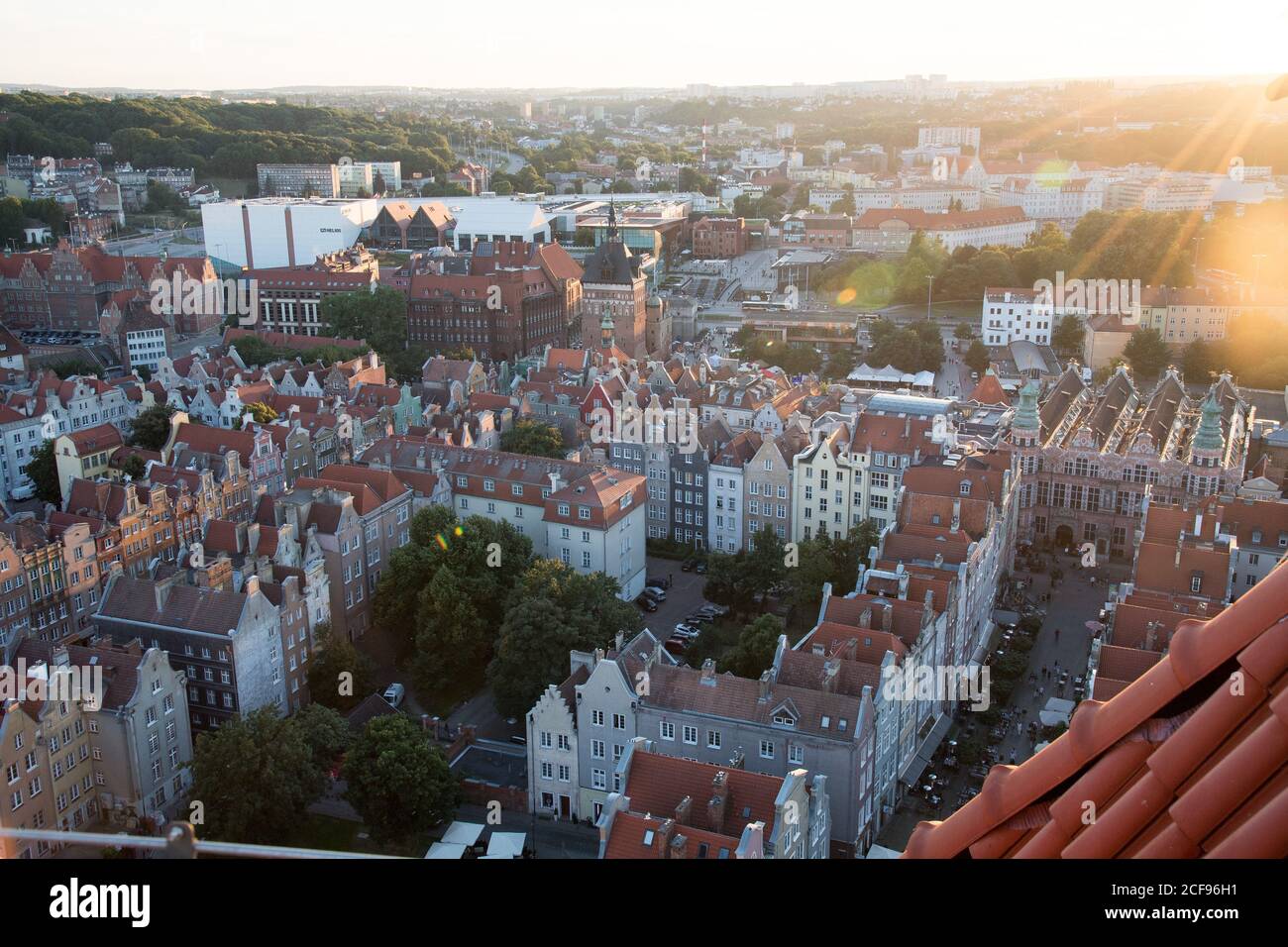 Main City in historic centre of Gdansk, Poland. August 1st 2020 ...
