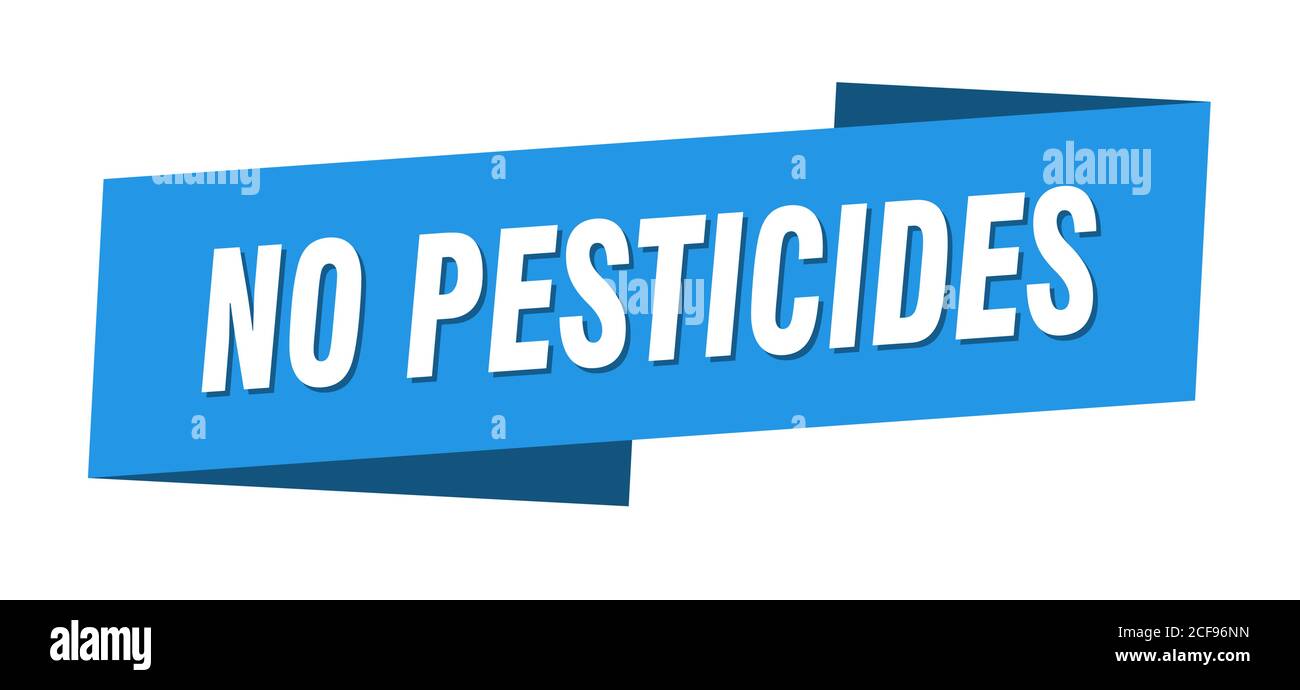no pesticides banner template. ribbon label sticker. sign Stock Vector ...