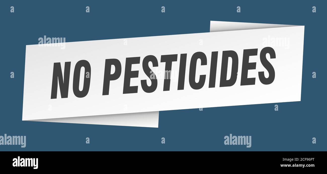 no pesticides banner template. ribbon label sticker. sign Stock Vector ...