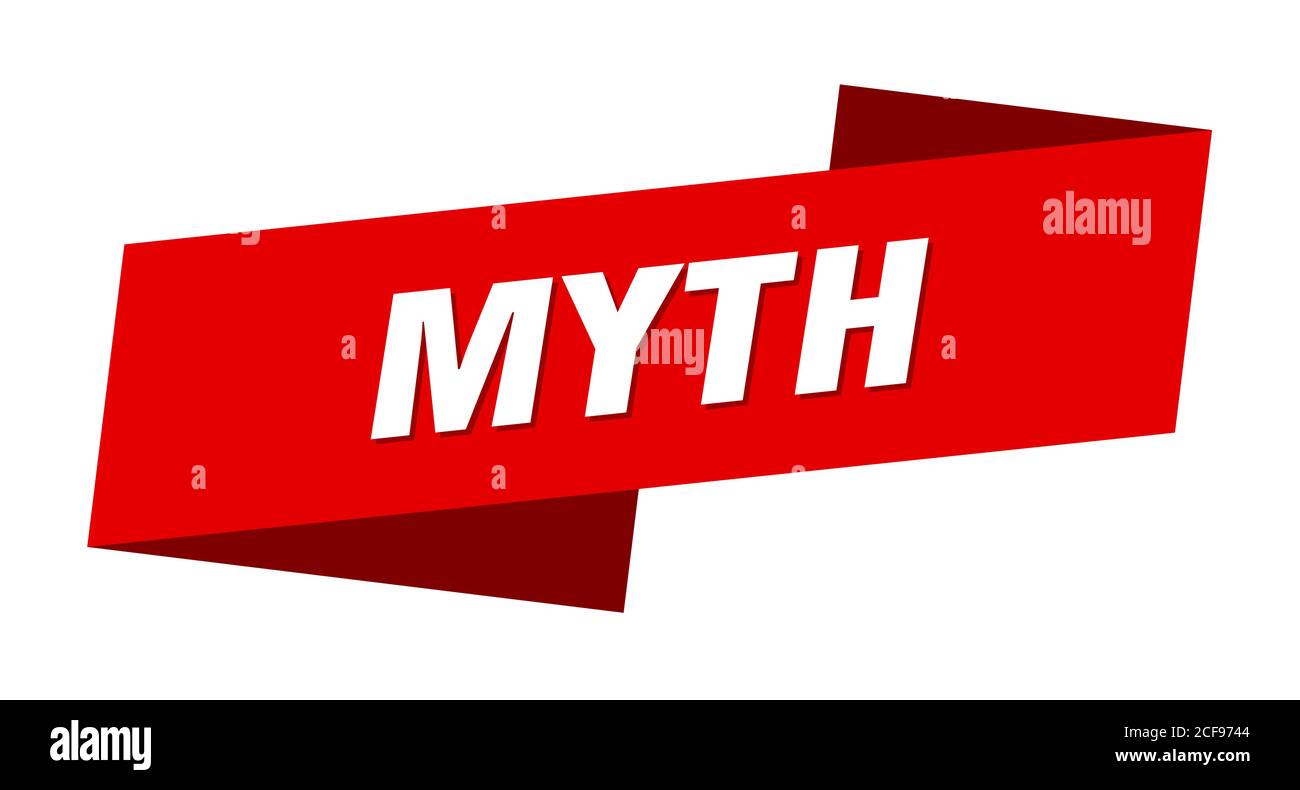 myth banner template. ribbon label sticker. sign Stock Vector Image ...