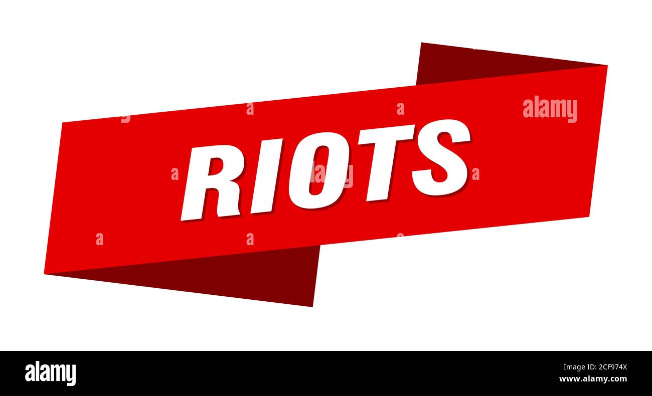 riots banner template. ribbon label sticker. sign Stock Vector Image ...