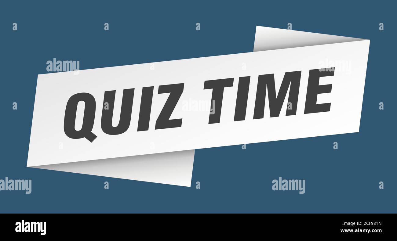 quiz time banner template. ribbon label sticker. sign Stock Vector ...