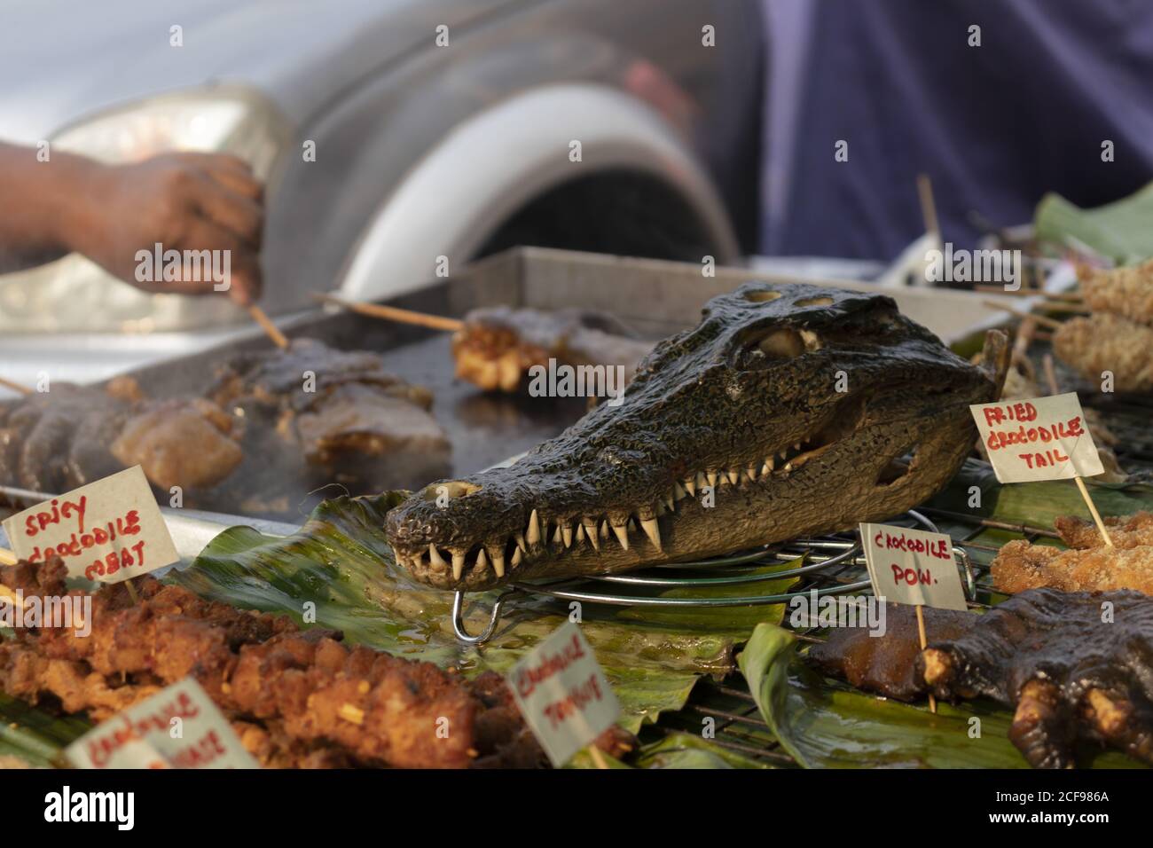 Fried Crocodile Fried Alligator Po Boy With Spicy Remoulade Sauce