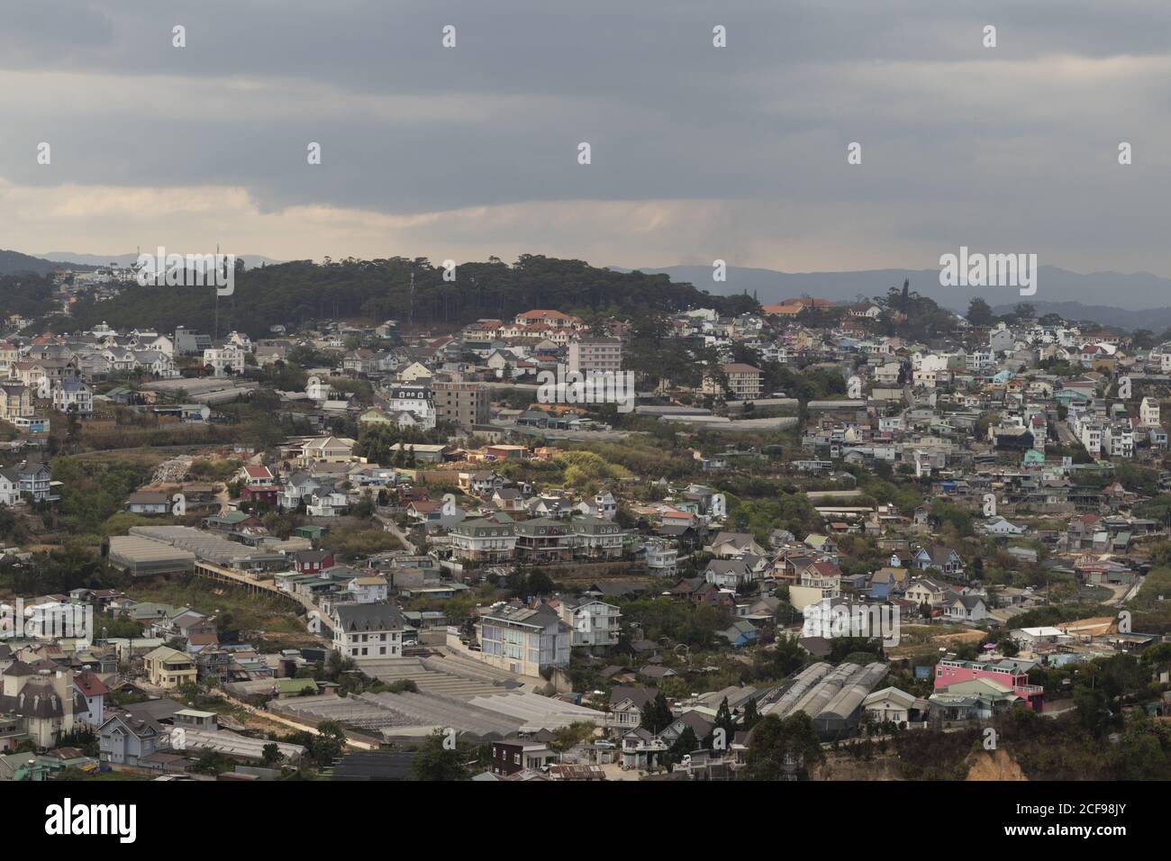 Aerial view of the buildings in Dalat, Vietnam Stock Photo - Alamy