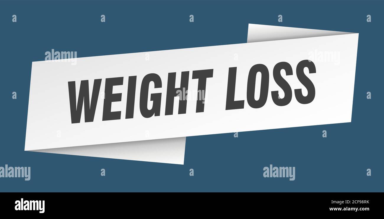 weight loss banner template. ribbon label sticker. sign Stock Vector ...