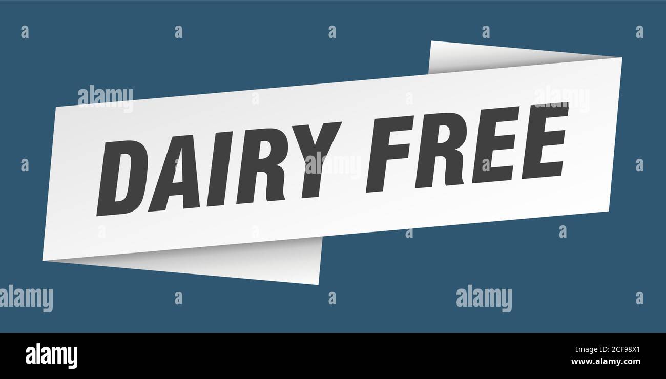 dairy free banner template. ribbon label sticker. sign Stock Vector ...