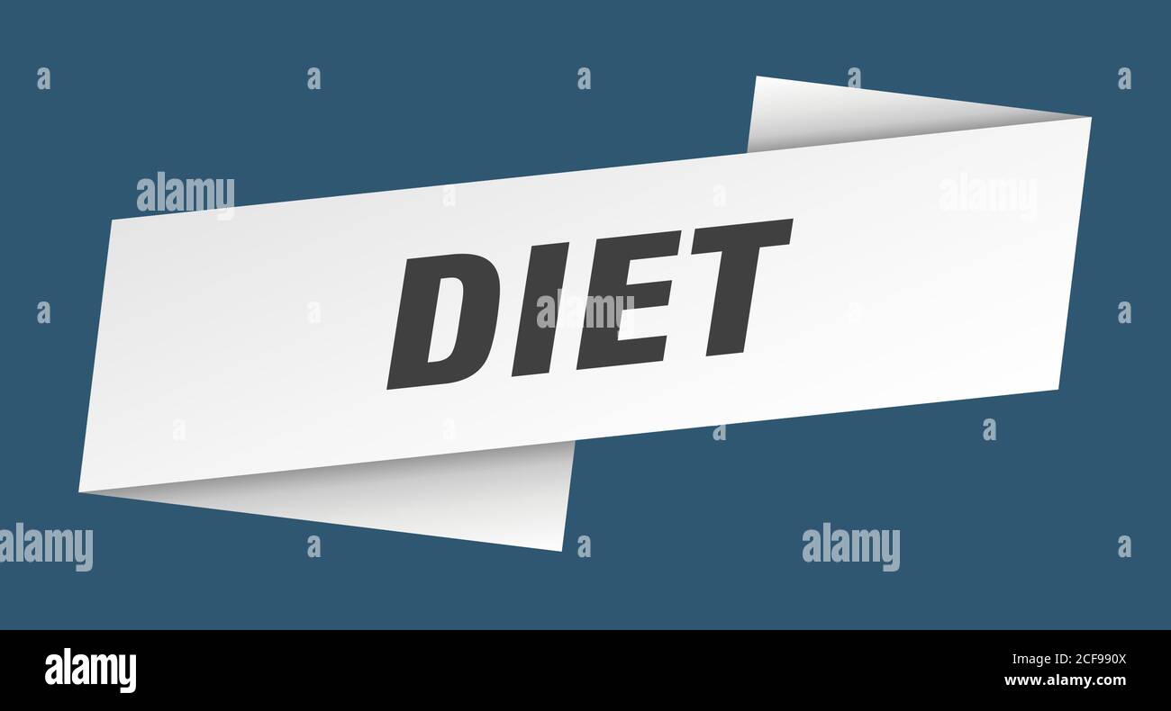 diet banner template. ribbon label sticker. sign Stock Vector Image ...