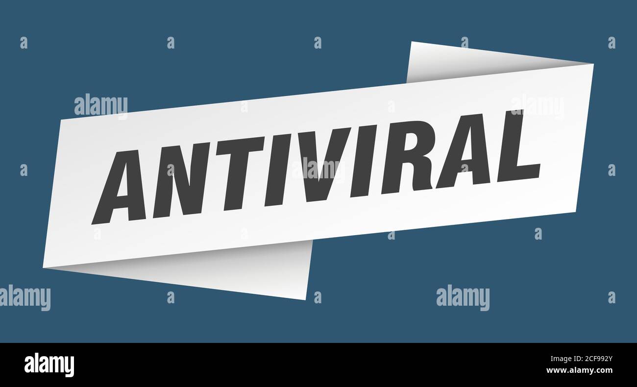 antiviral banner template. ribbon label sticker. sign Stock Vector ...