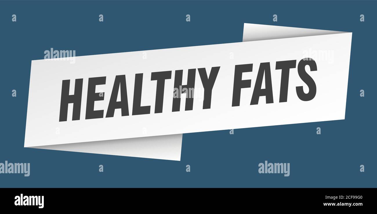 healthy fats banner template. ribbon label sticker. sign Stock Vector ...