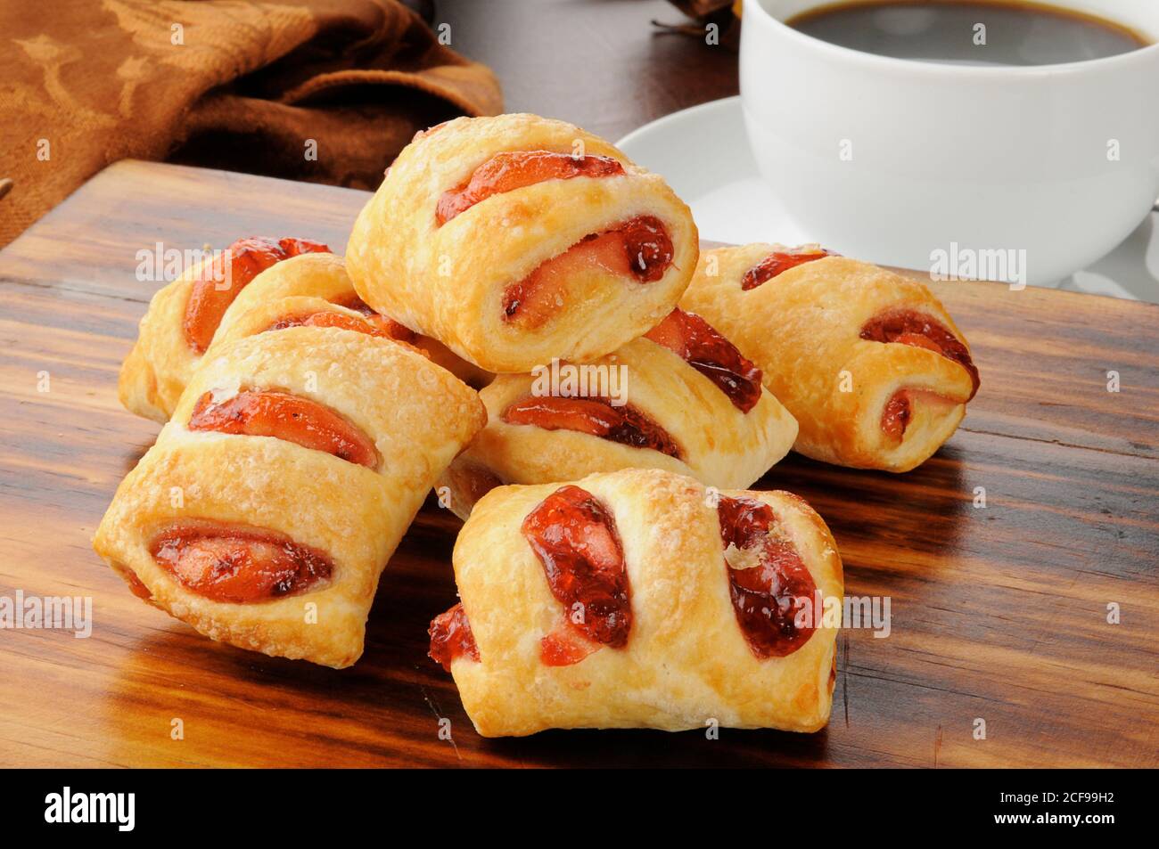 Closeup of strawberry cream cheese mini strudels Stock Photo - Alamy