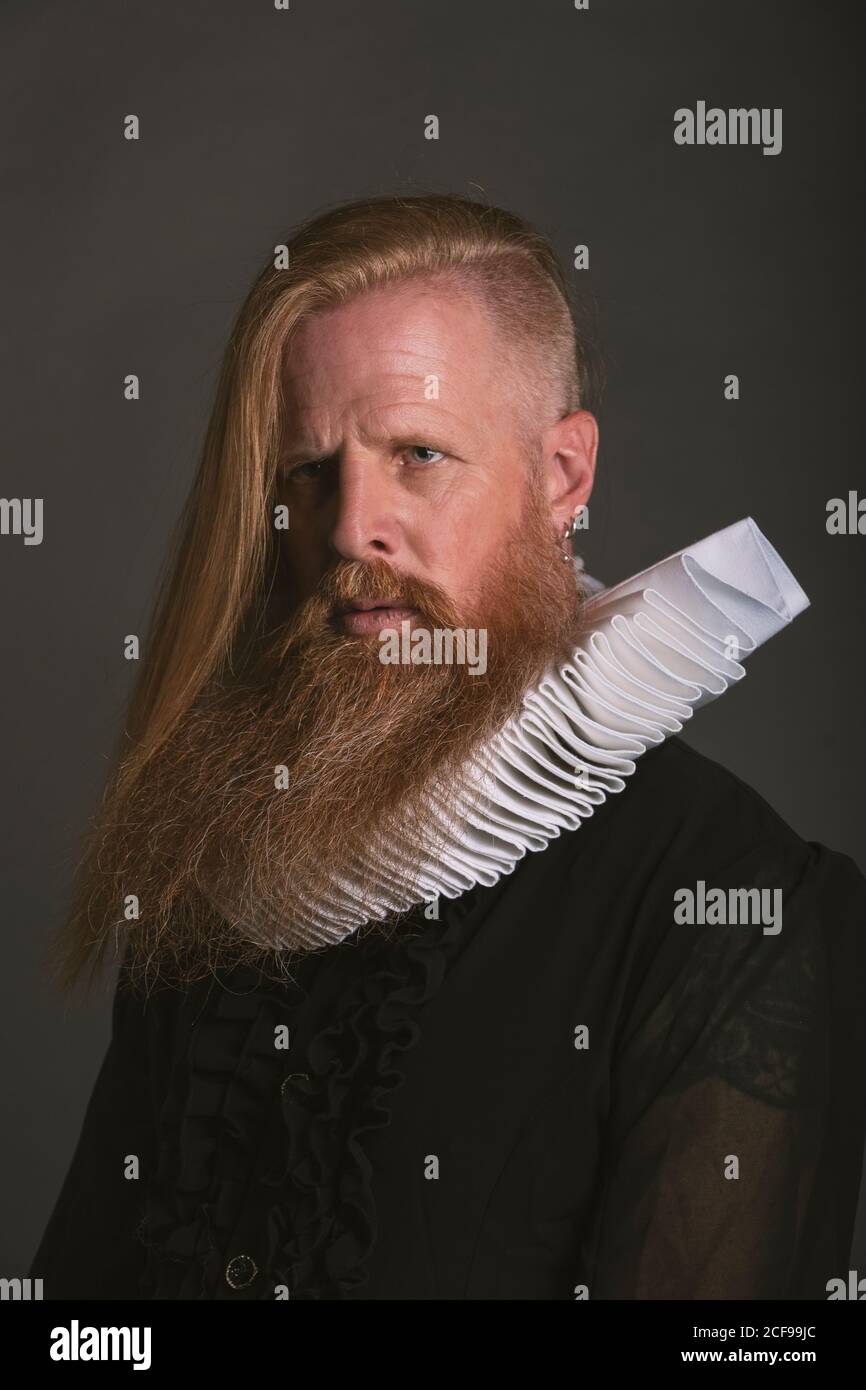 Serious red haired man beard hi-res stock photography and images - Alamy