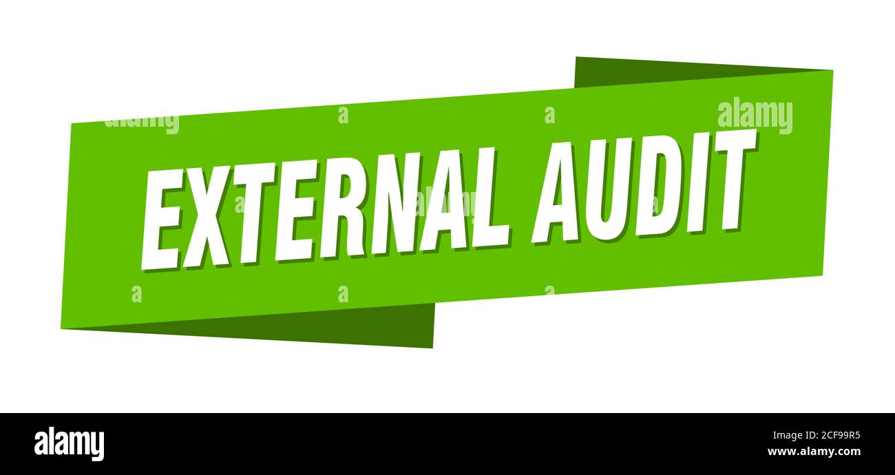 external audit banner template. ribbon label sticker. sign Stock Vector ...