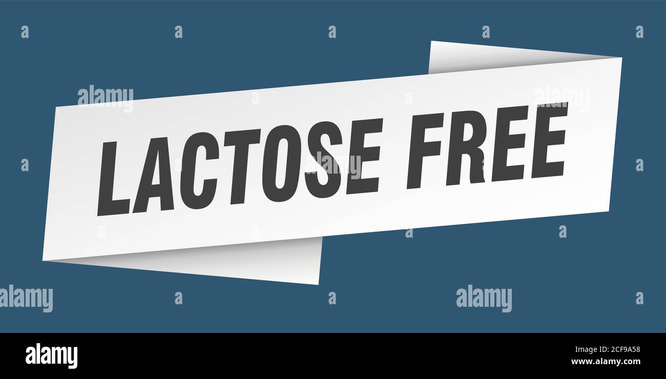 lactose free banner template. ribbon label sticker. sign Stock Vector ...