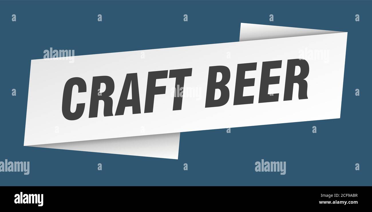 craft beer banner template. ribbon label sticker. sign Stock Vector ...