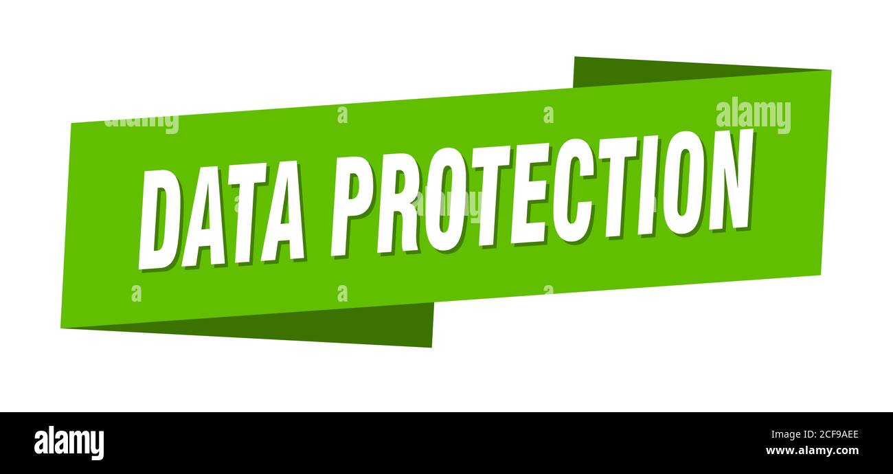 data protection banner template. ribbon label sticker. sign Stock ...