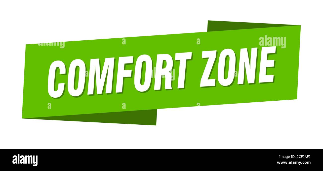 comfort zone banner template. ribbon label sticker. sign Stock Vector ...