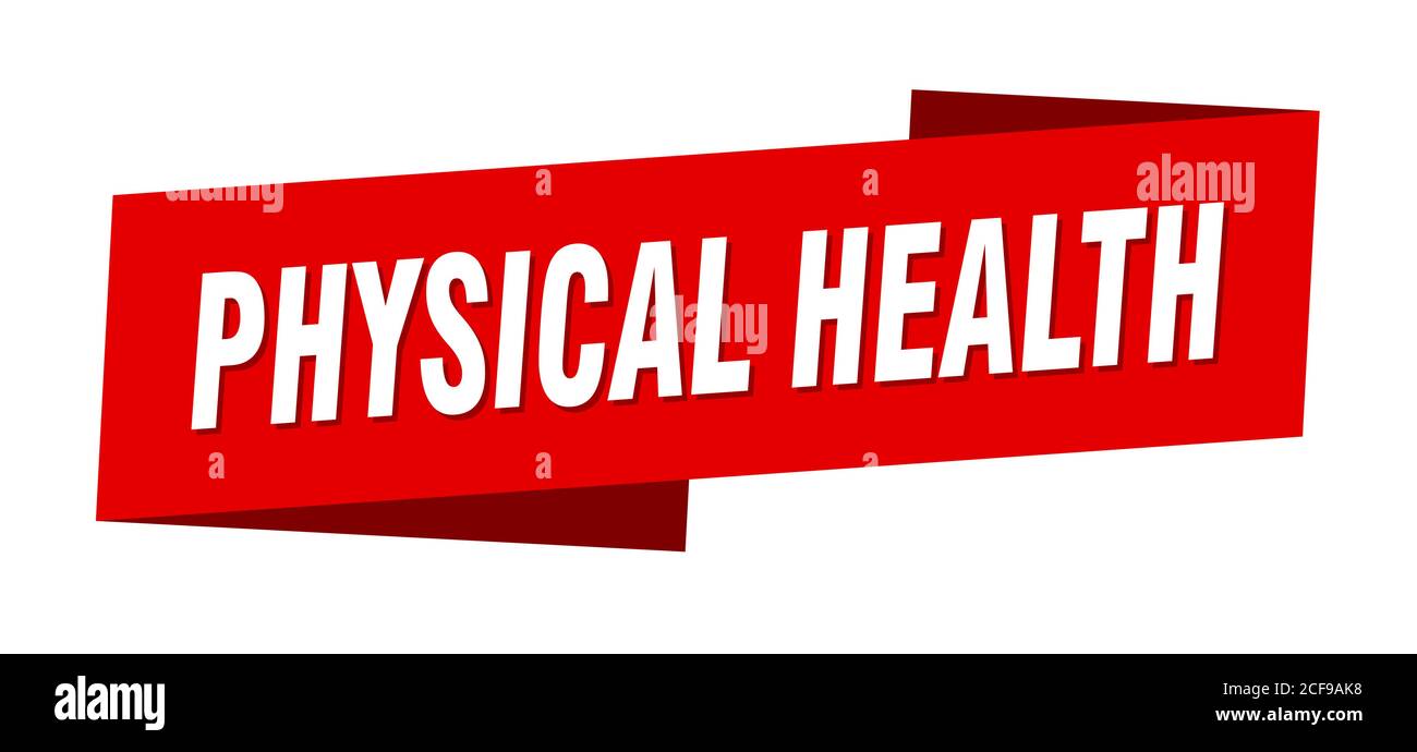 physical health banner template. ribbon label sticker. sign Stock ...