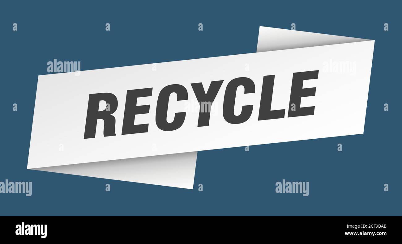 recycle banner template. ribbon label sticker. sign Stock Vector Image ...