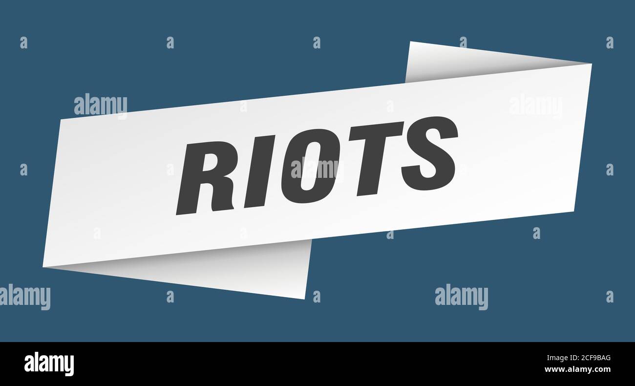 riots banner template. ribbon label sticker. sign Stock Vector Image ...