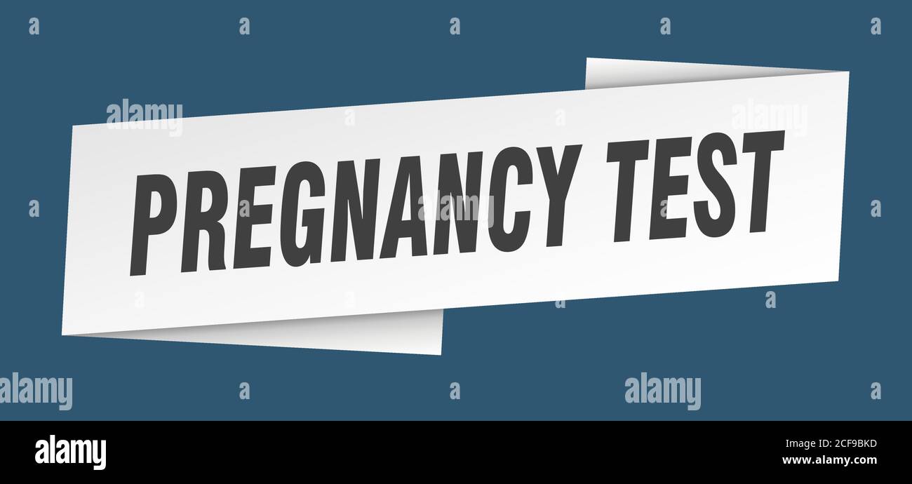 pregnancy test banner template. ribbon label sticker. sign Stock Vector ...