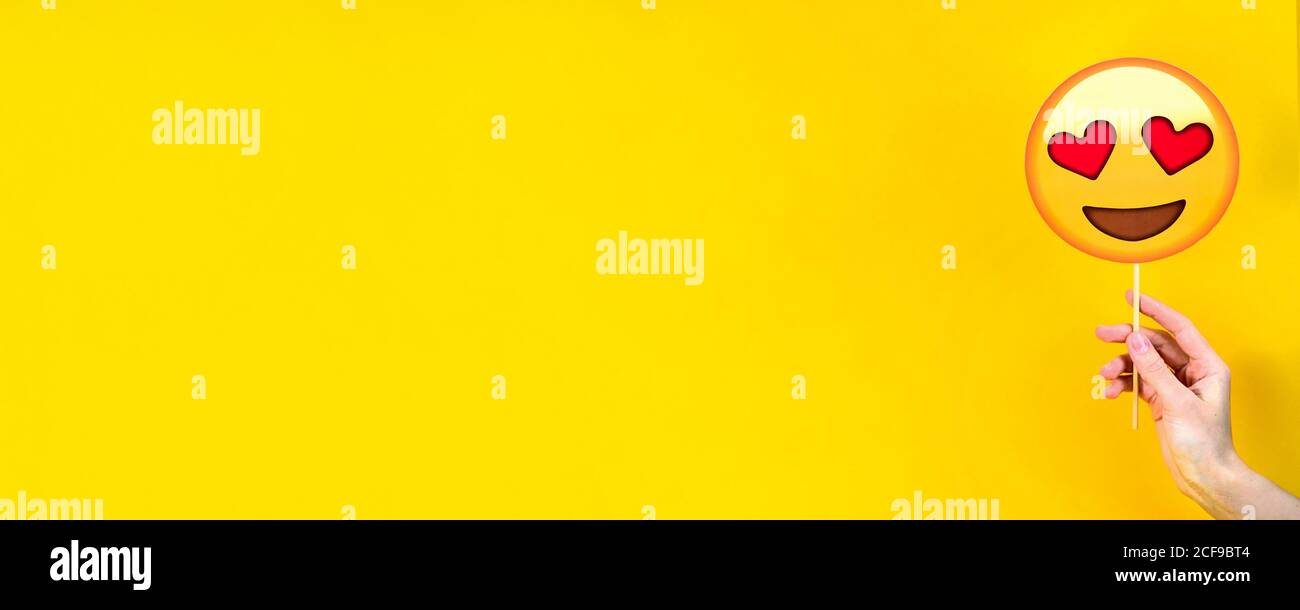 Emotion stickers mood isolated on bright vivid sine vibrant yellow ...
