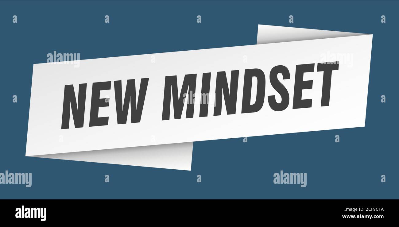 new mindset banner template. ribbon label sticker. sign Stock Vector ...