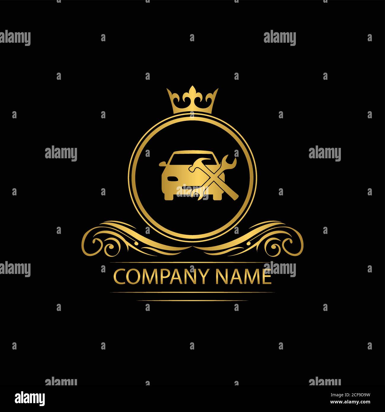 car service logo template luxury royal vector company decorative emblem ...