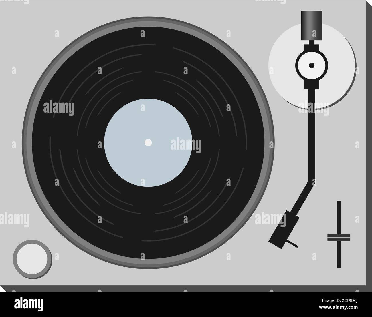 simple flat record player symbol isolated on white vector illustration ...