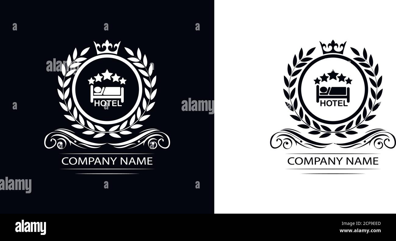 hotel logo template luxury royal vector company decorative emblem with ...