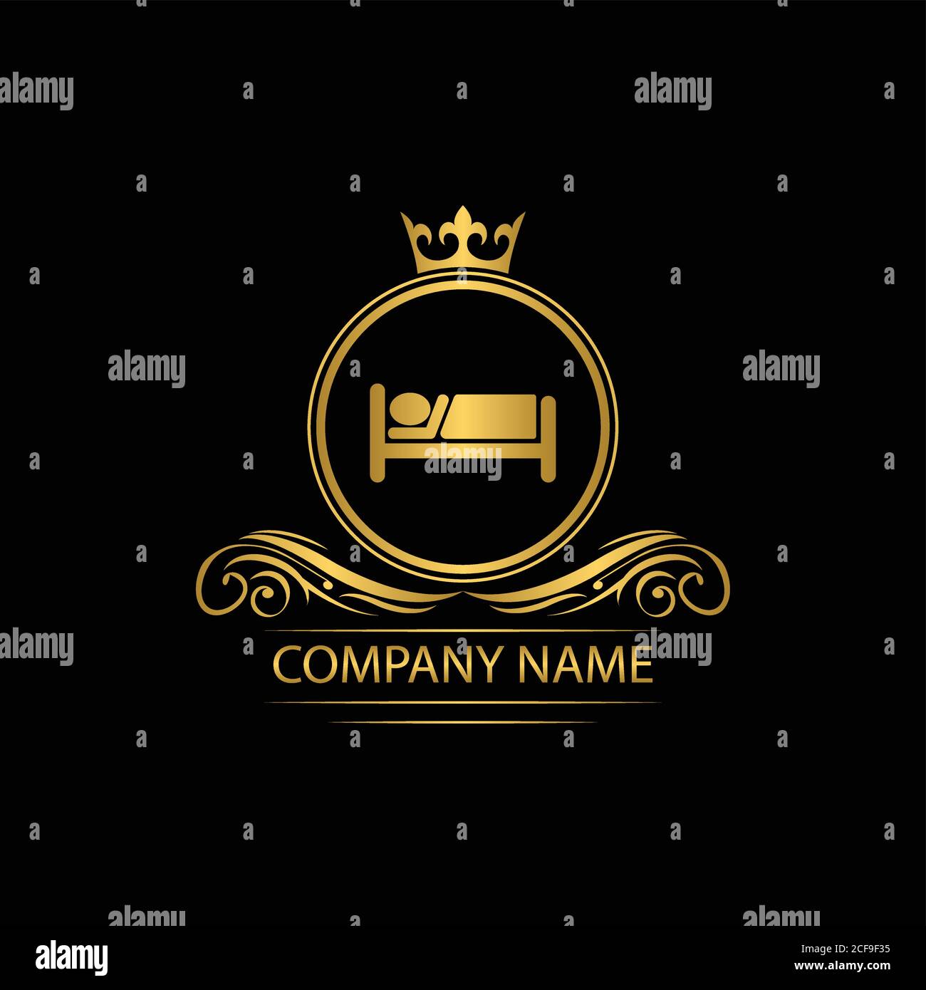 hotel logo template luxury royal vector company decorative emblem with ...