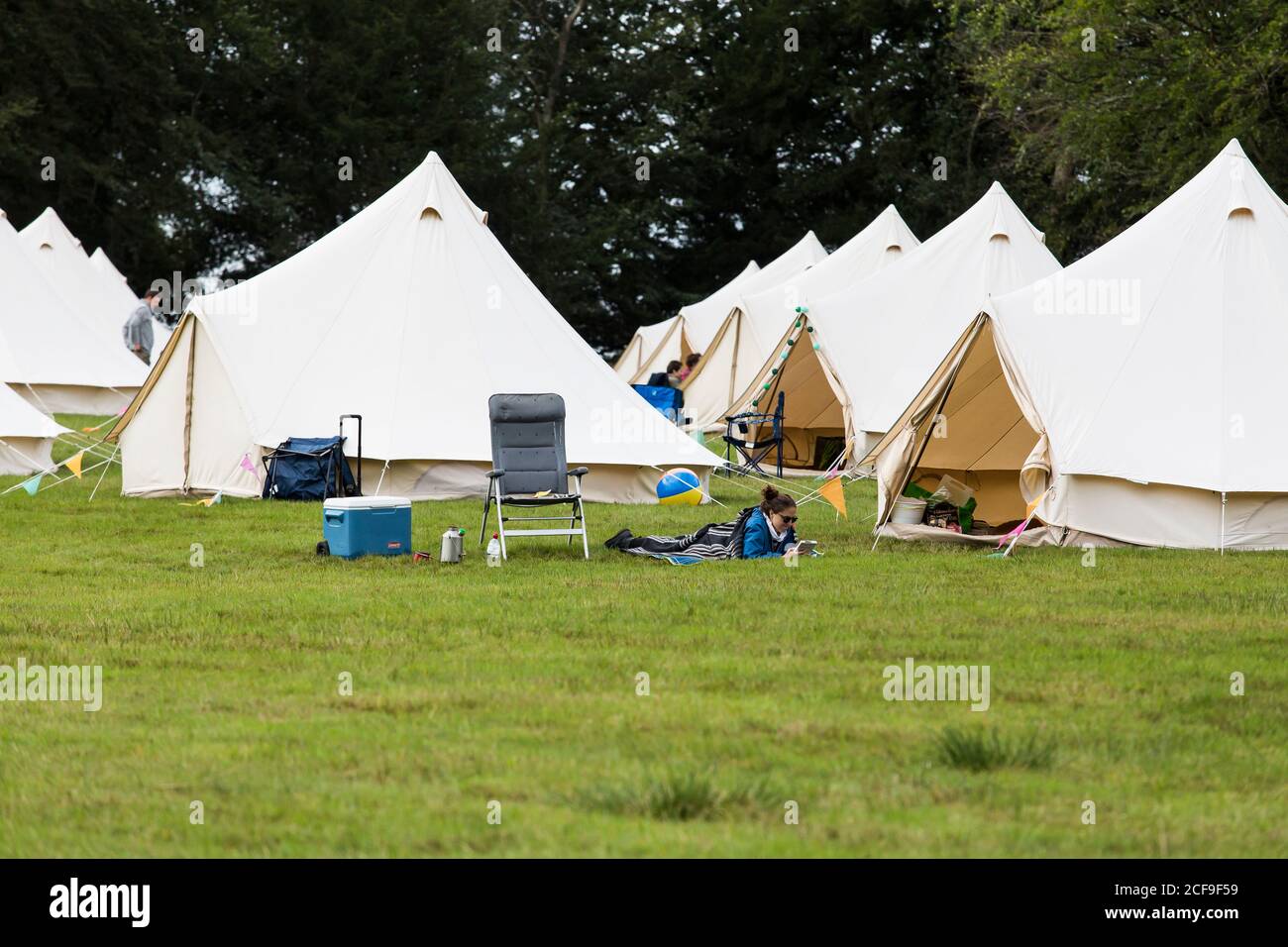 The bell tent glamping field at We Are Not a Festival socially ...