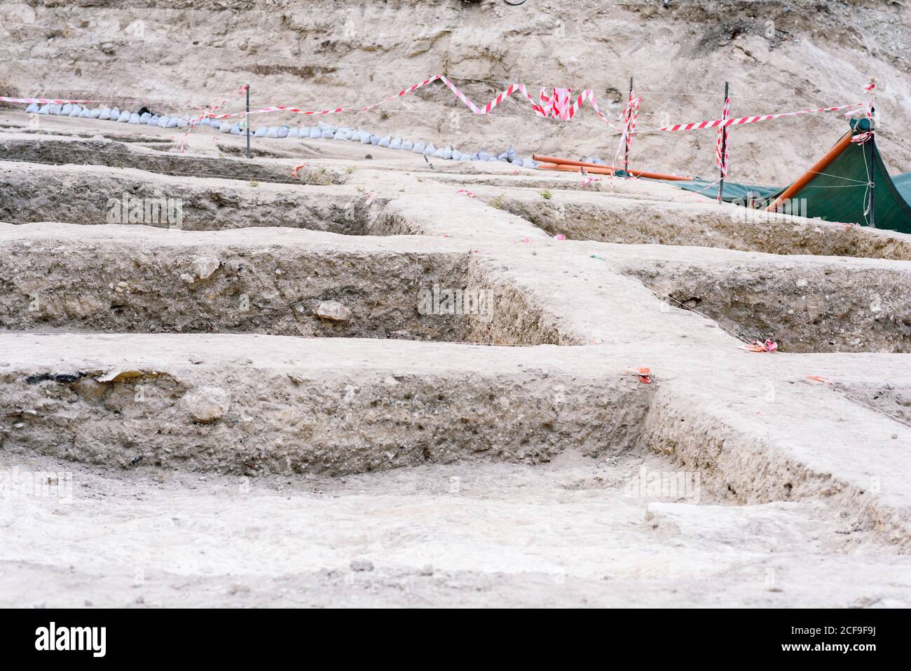 Archaeological excavations dig background. Old City in Israel Stock ...