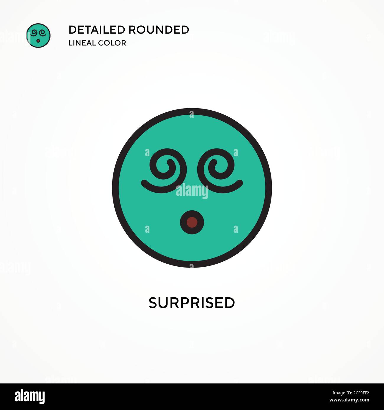 Surprised vector icon. Modern vector illustration concepts. Easy to ...