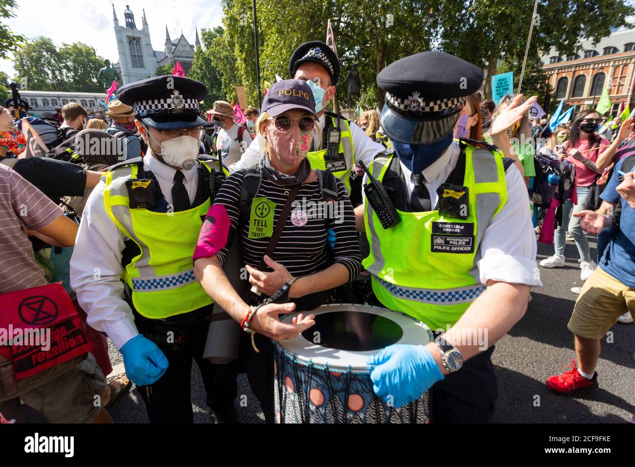 Woman with handcuffs hi-res stock photography and images - Alamy