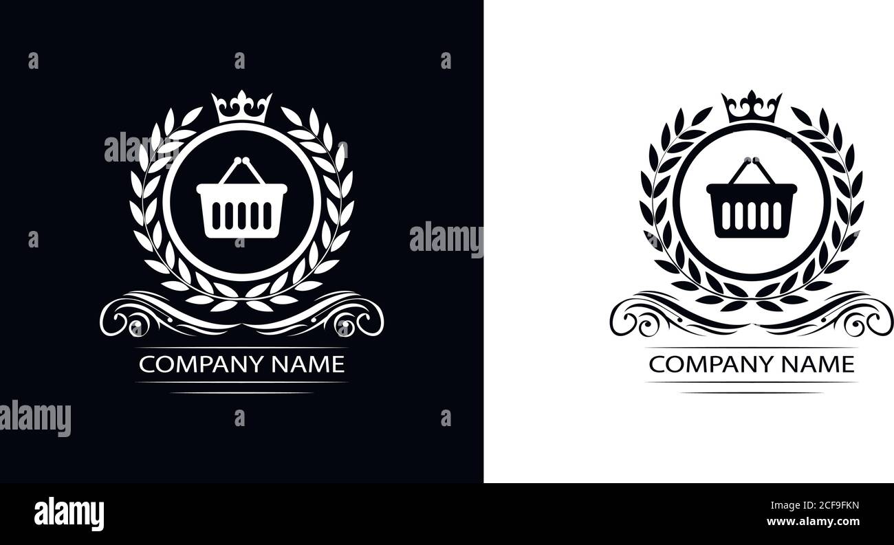 shop logo template luxury royal vector company decorative emblem with ...