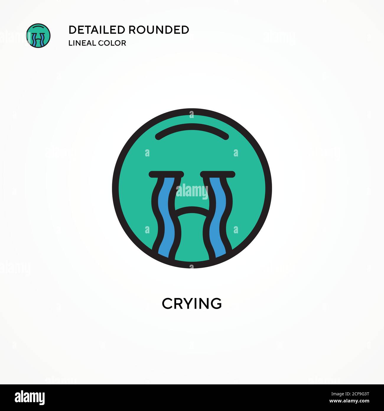Crying vector icon. Modern vector illustration concepts. Easy to edit ...
