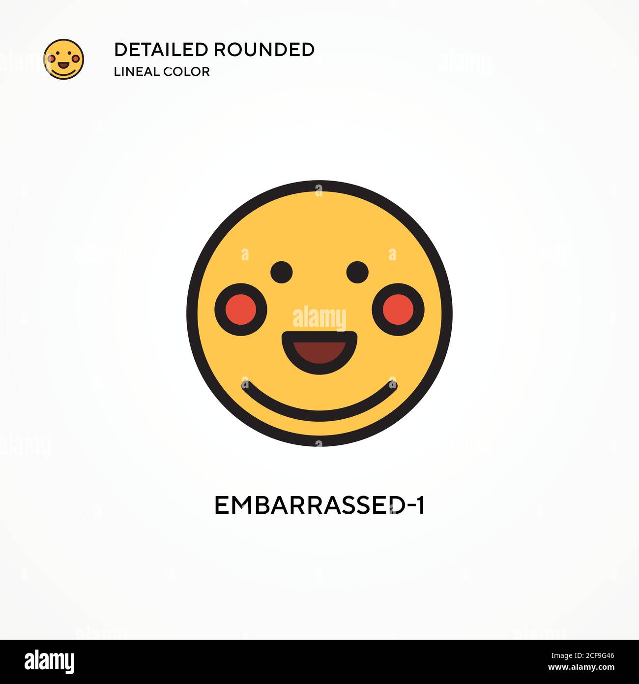 Embarrassed-1 vector icon. Modern vector illustration concepts. Easy to ...