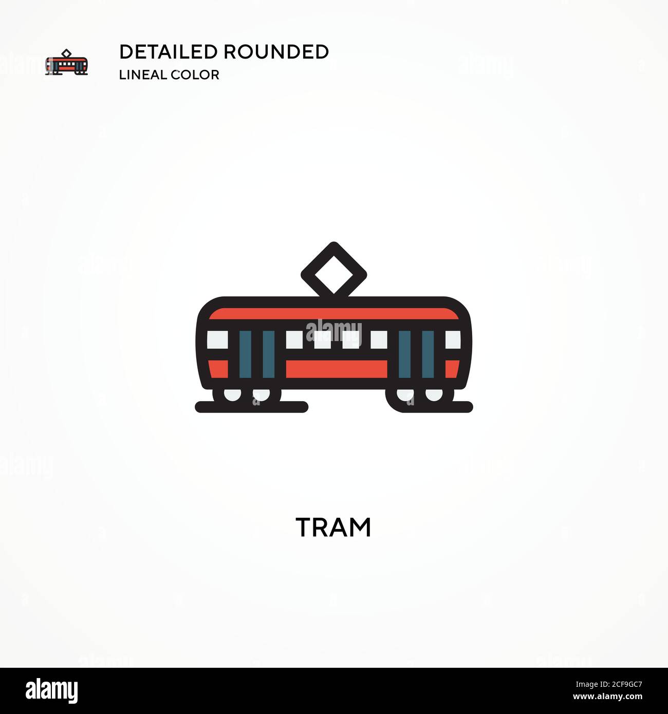 Tram vector icon. Modern vector illustration concepts. Easy to edit and ...